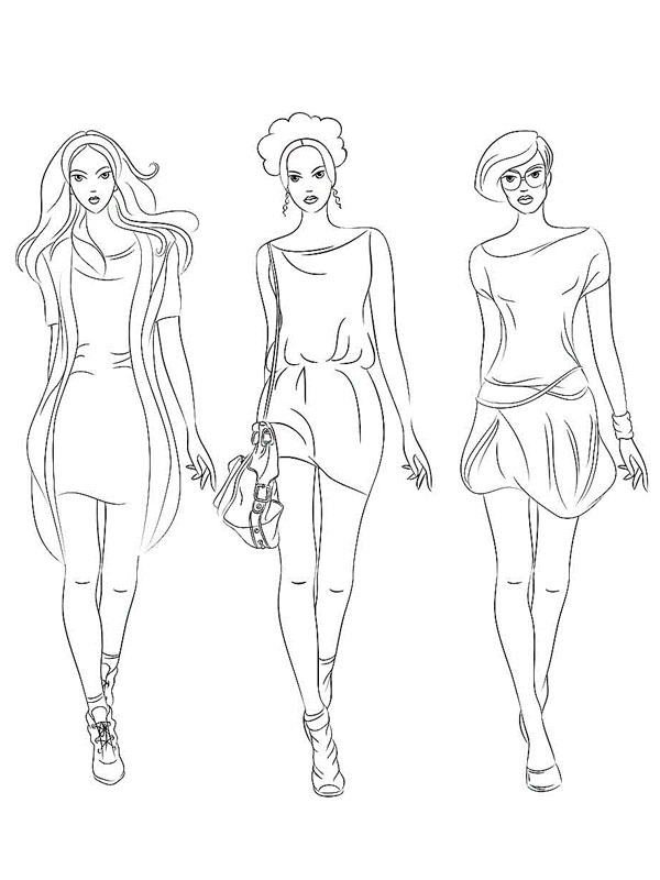 Top Model Coloring Coloring Pages
